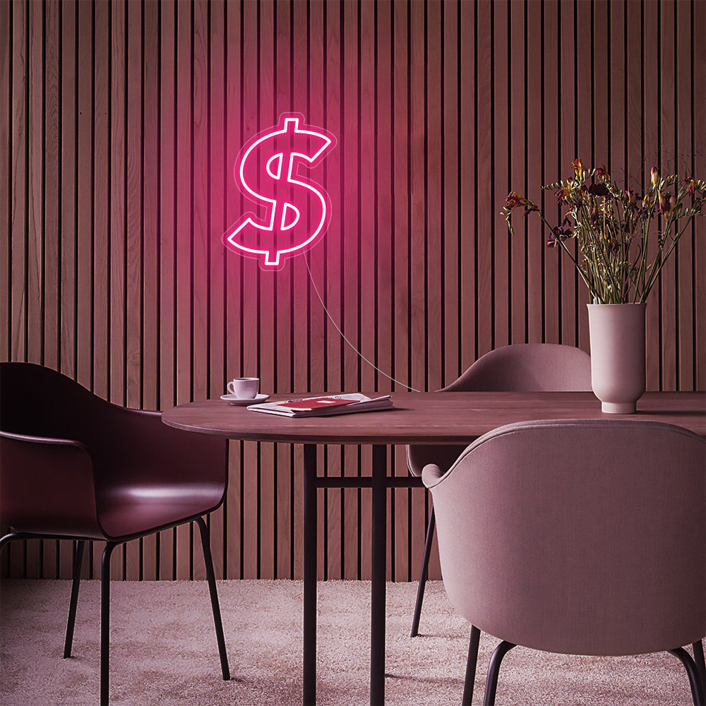 Dollar $ Neon Signs USD Dollar Logo Led Neon Light – NeonSignKingdom