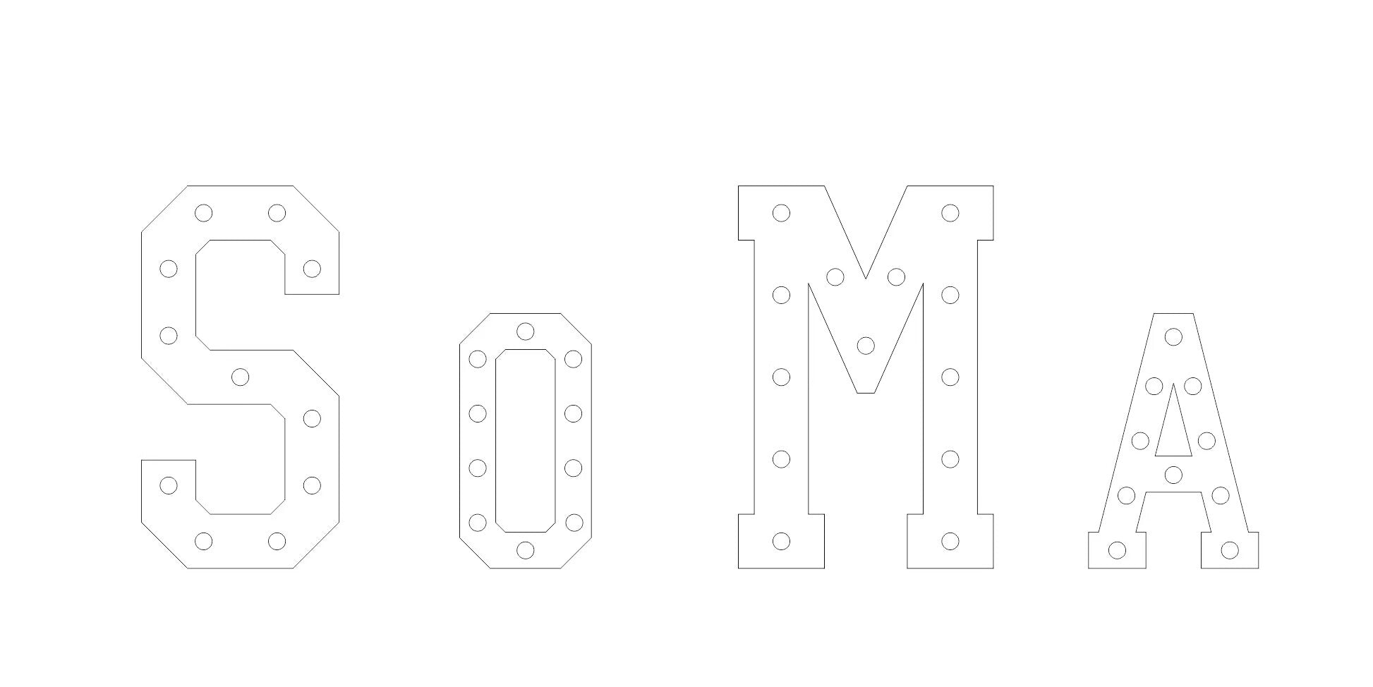 SOMA marquee letters – NeonSignKingdom