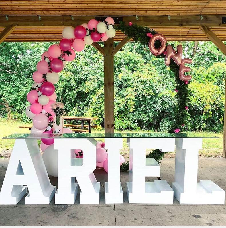Giant 3D Metal Table Letters Event Party Display Decoration ...