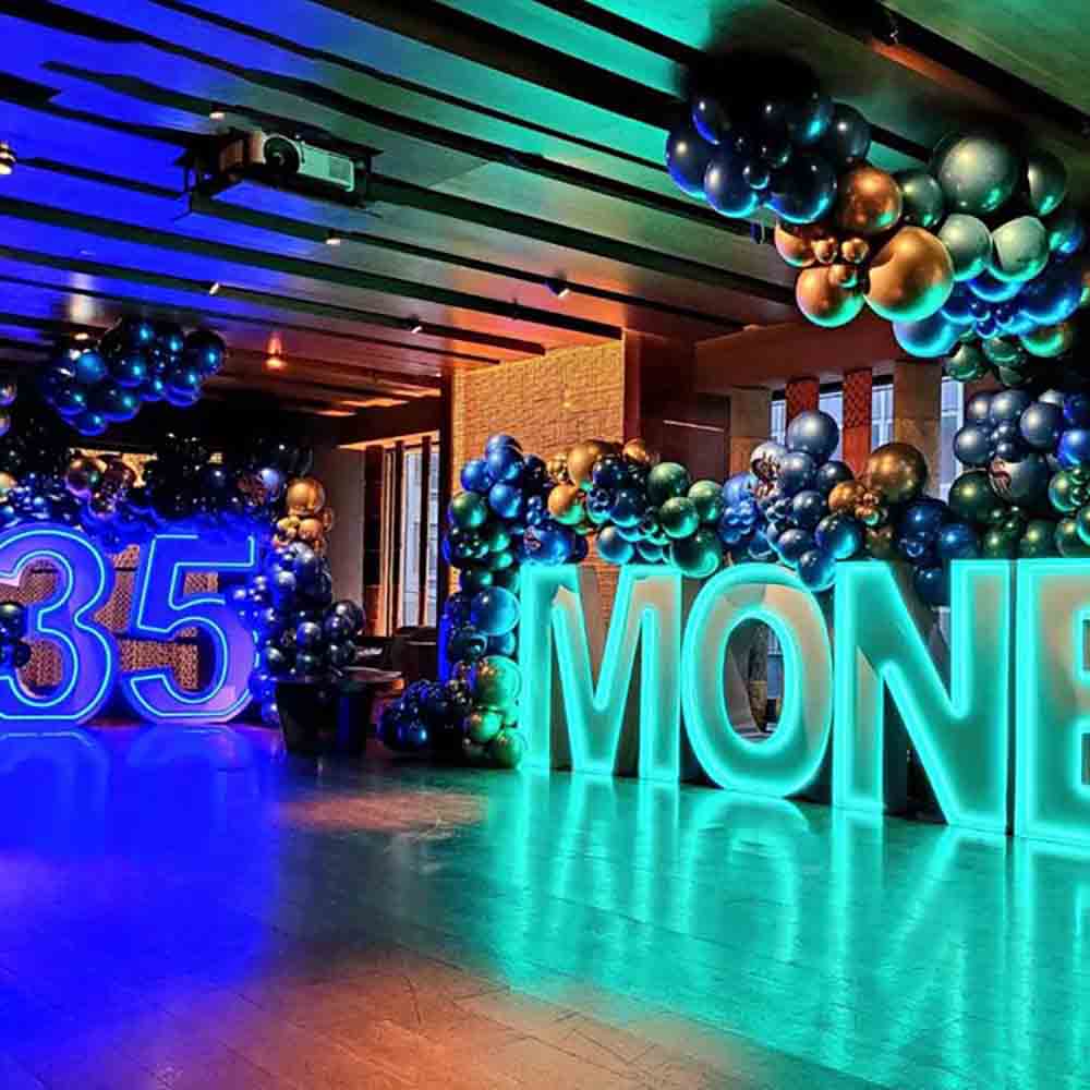 Neon Marquee Letters Giant Numbers Event Celebration Party Decoration ...