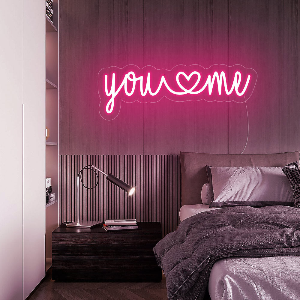 you love me Neon Signs with Love Heart Led Neon Light – NeonSignKingdom