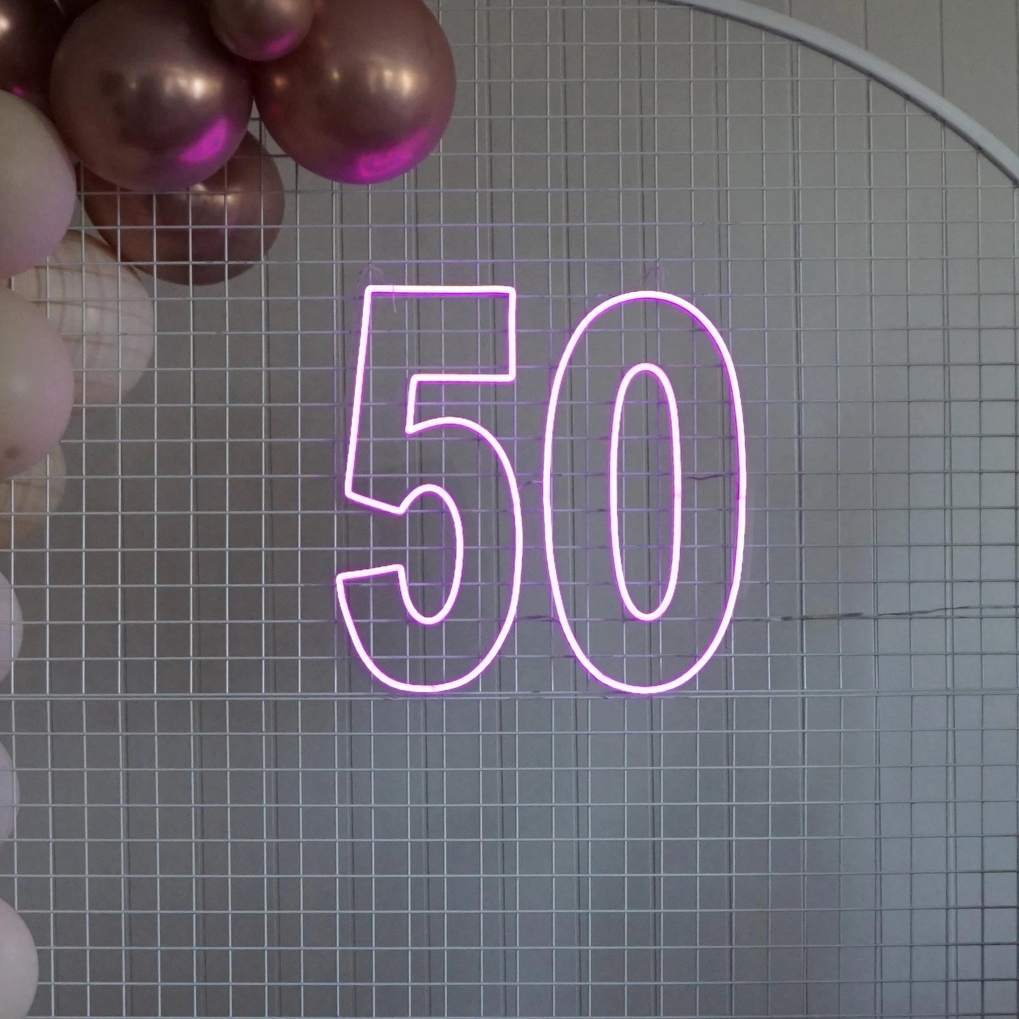 Fifty Years 50th Birthday Neon Signs Birthday Party Led Neon Lighting ...