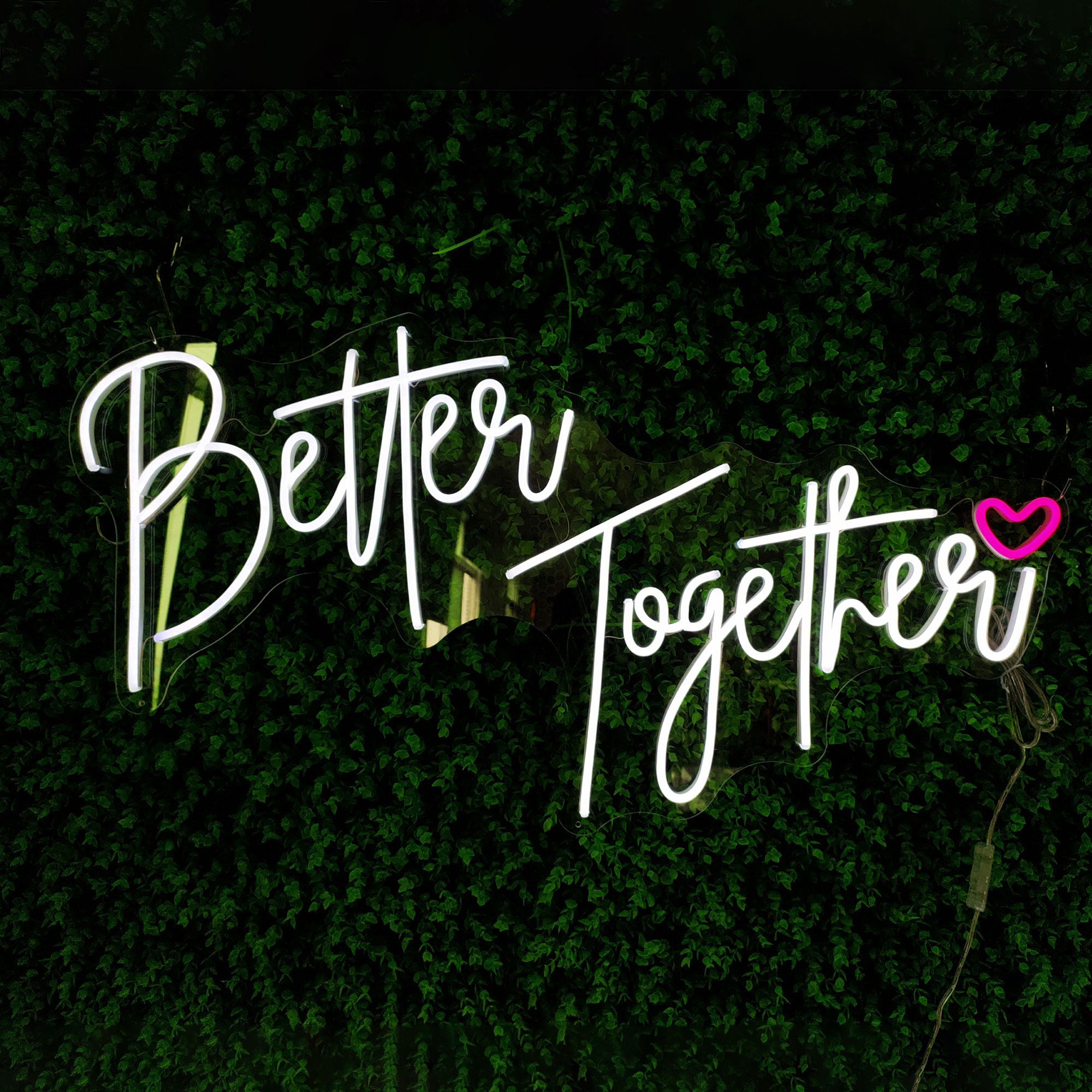 Better Together Love Heart Neon Sign Wedding Party Bride Shower Recept ...