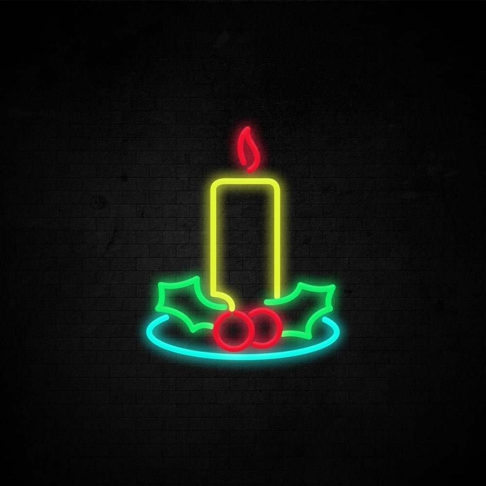 Candle Neon Sign Holiday Neon Lights – NeonSignKingdom