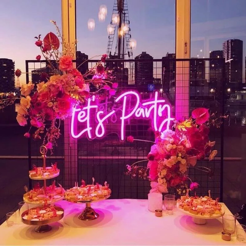 Let's Party Neon Signs Led Neon Light Party Lighting – NeonSignKingdom