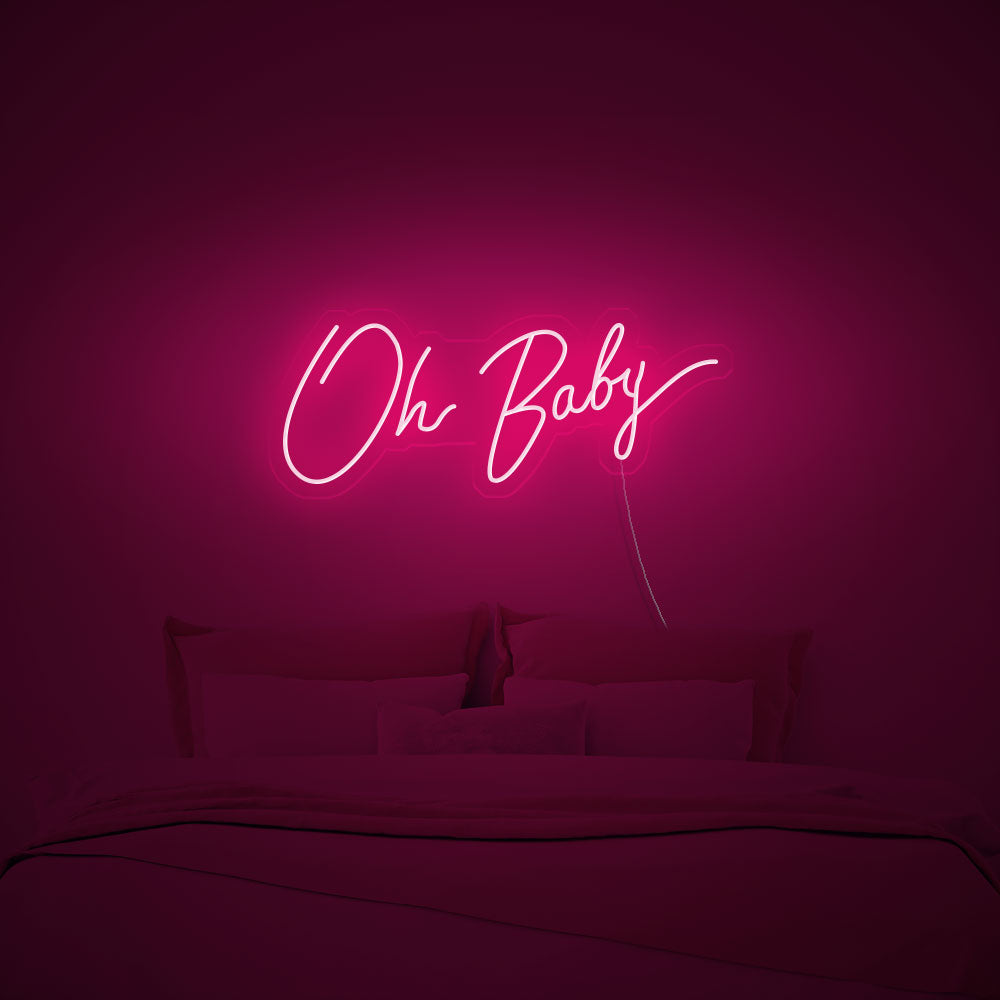 Oh Baby Neon Signs Led Neon Light Baby Shower Kids Room Decoration ...